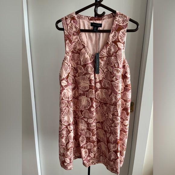 Tahari | Dresses | Tahari Brand Linen Shift Trapeze Dress Hawaiian Rust ...